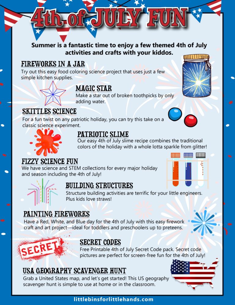 4th of July STEM Activities For Kids - Little Bins for Little Hands