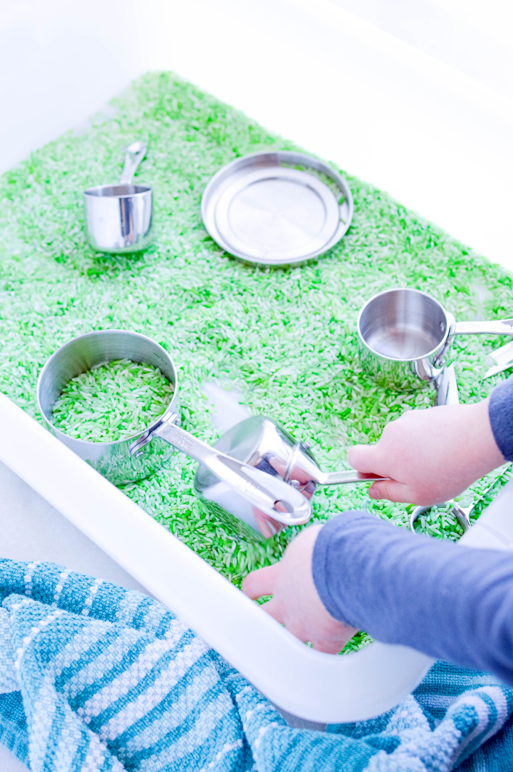 10 Simple Rice Sensory Bin Ideas - Little Bins for Little Hands