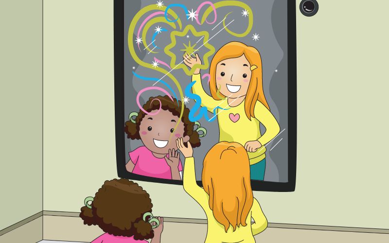 Simple Mirror Activity: Exploring Reflections