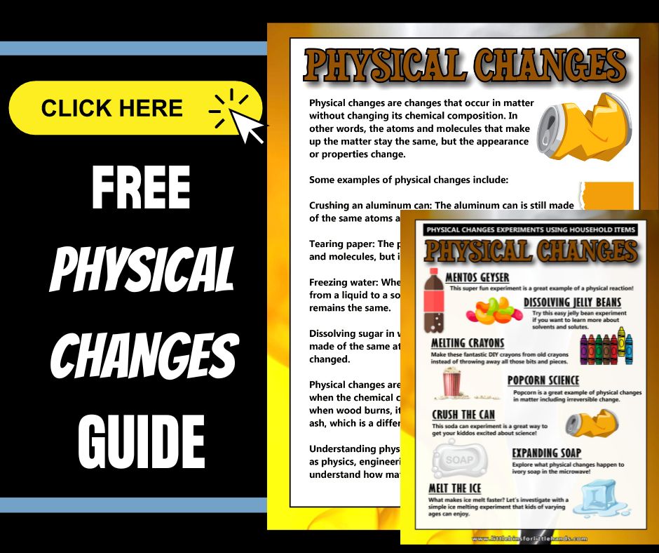 Examples Of Physical Change - Little Bins for Little Hands