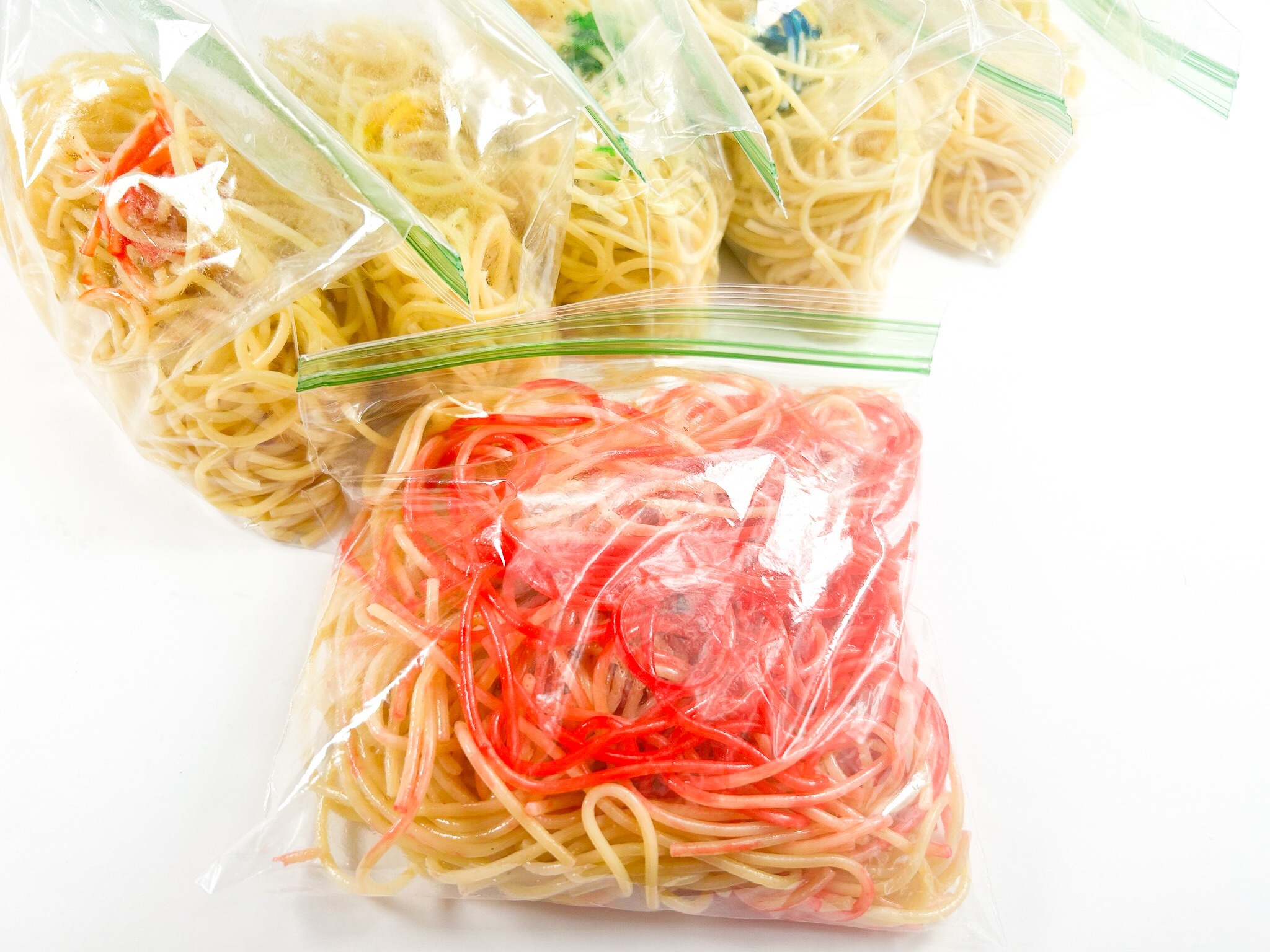 Easy Rainbow Spaghetti Recipe - Little Bins for Little Hands