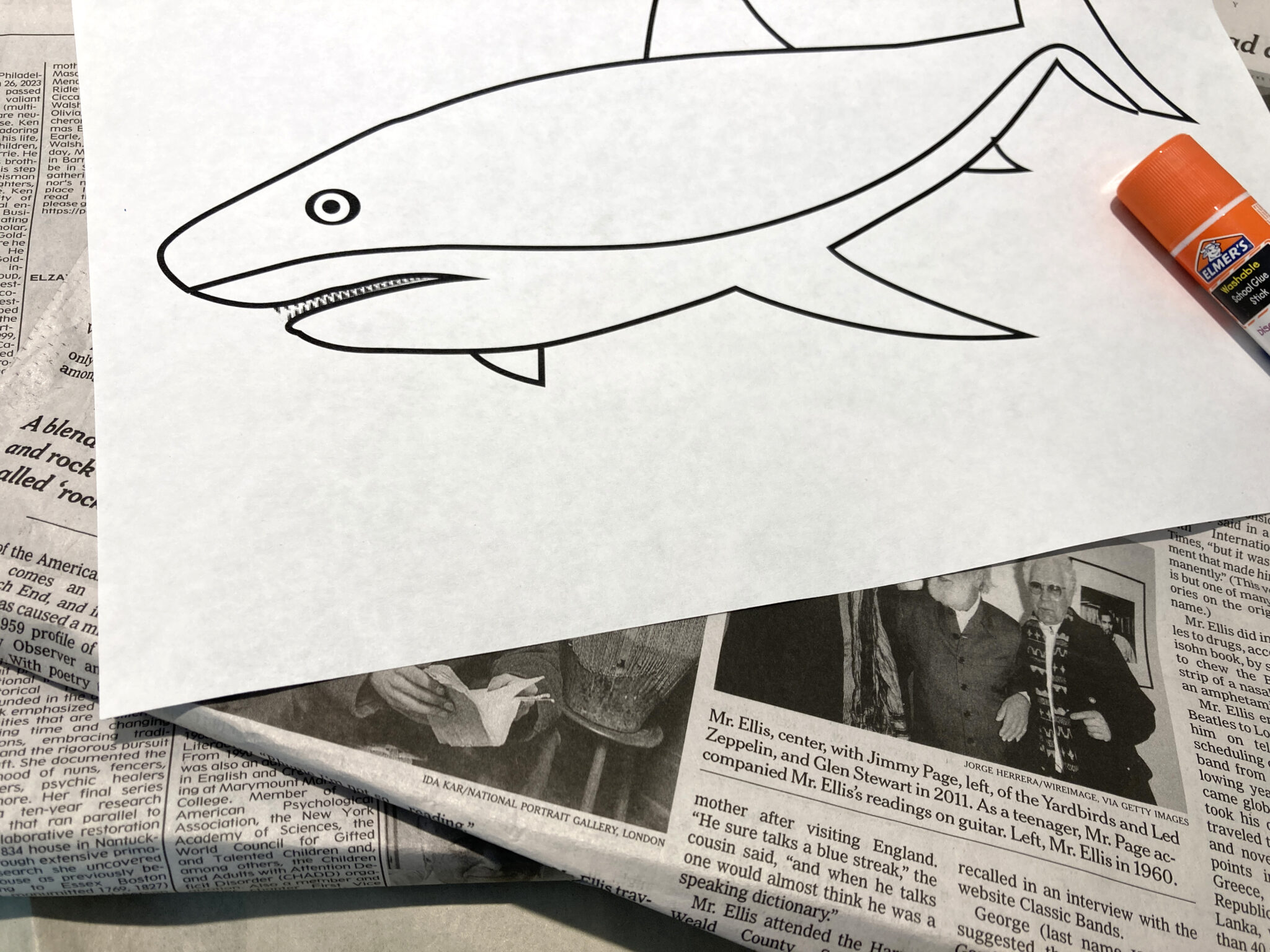 Easy Shark Paper Craft - Little Bins for Little Hands