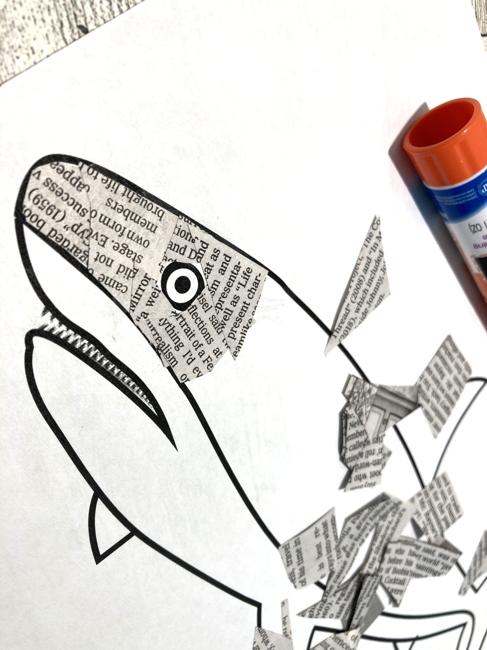 Easy Shark Paper Craft - Little Bins for Little Hands