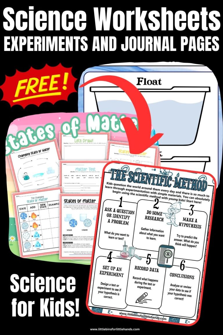 Free Printable Science Worksheets for Kids