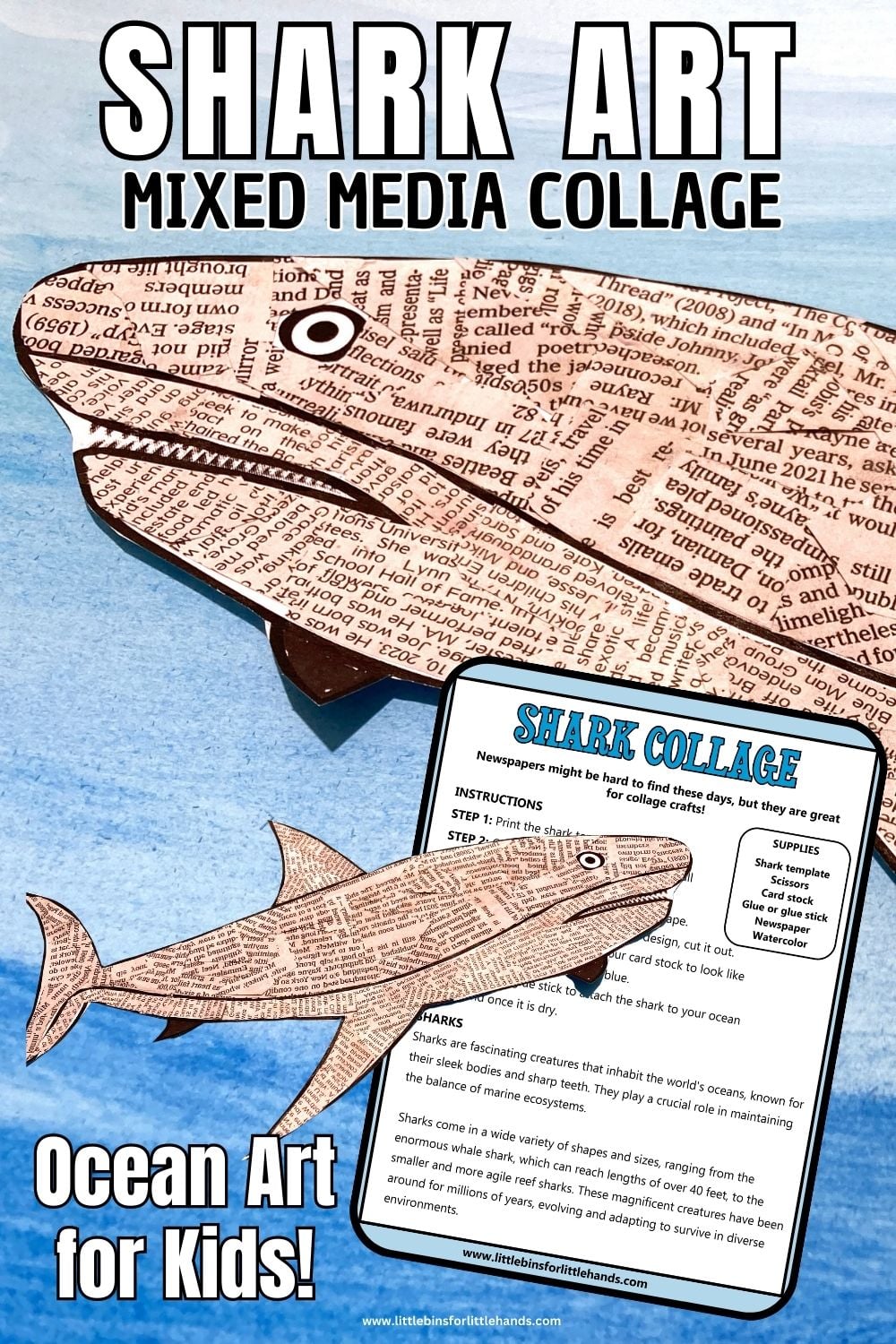 Easy Shark Paper Craft - Little Bins for Little Hands