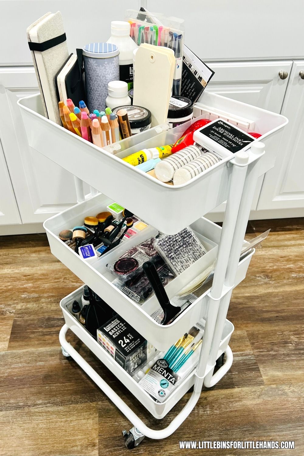 Create an Art Cart for Kids - Little Bins for Little Hands