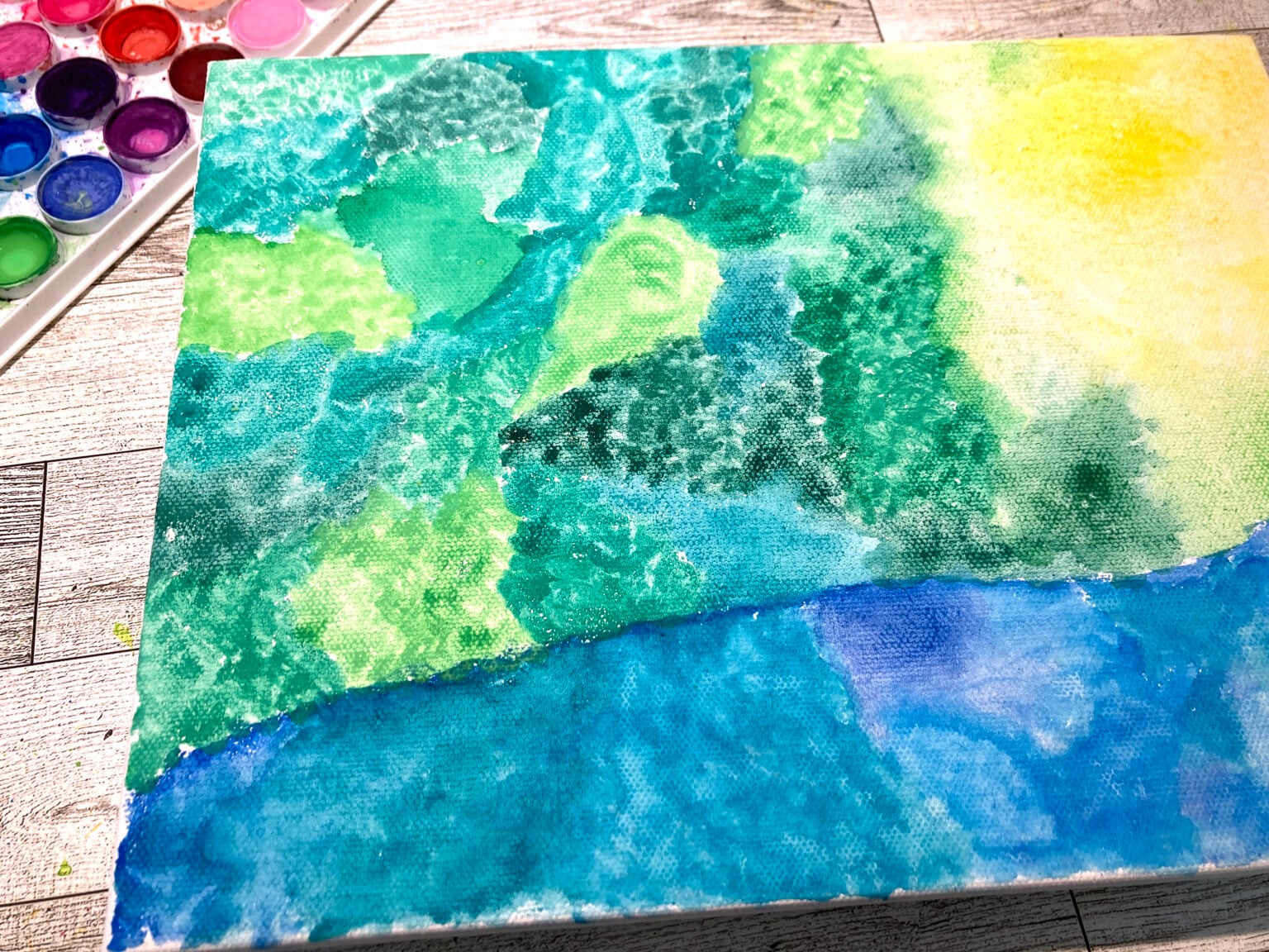Monet Bridge Painting for Kids (Collage)