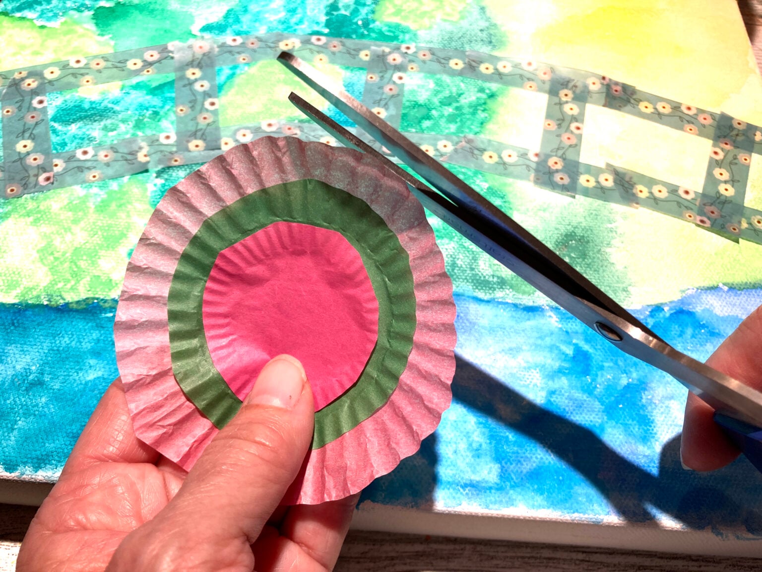Monet Bridge Painting for Kids (Collage)