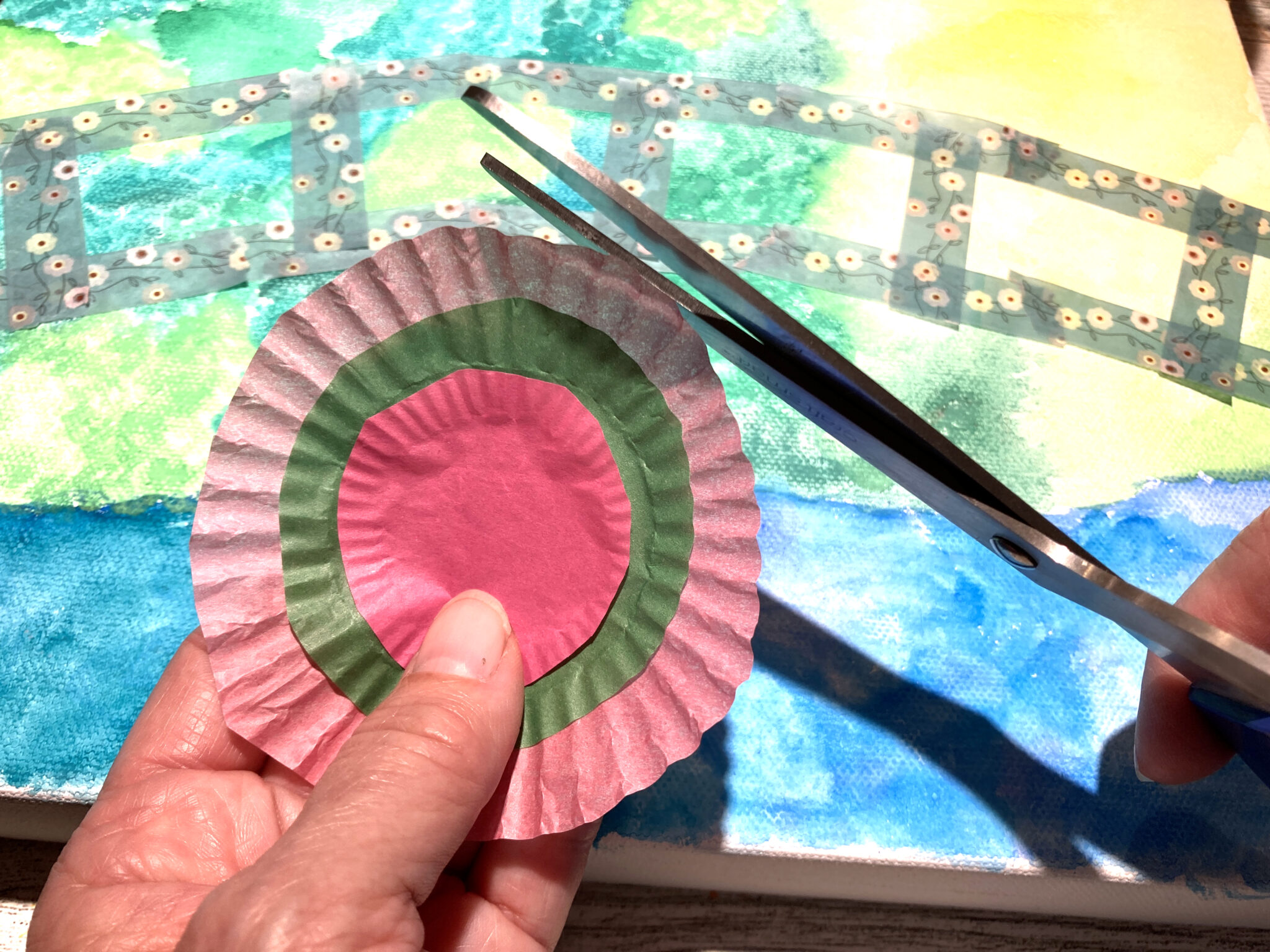 Monet Bridge Painting for Kids (Collage)