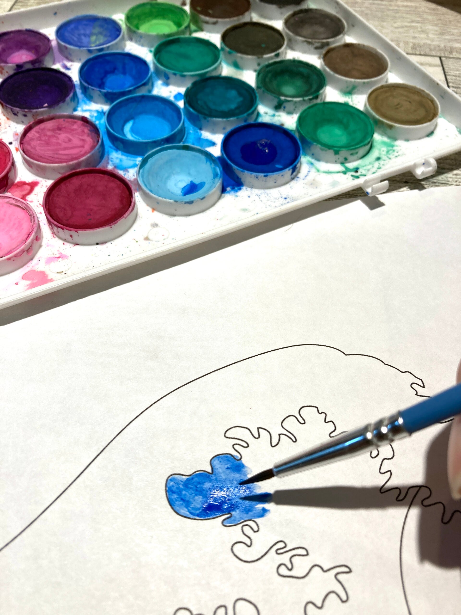 Hokusai The Great Wave Art For Kids - Little Bins for Little Hands