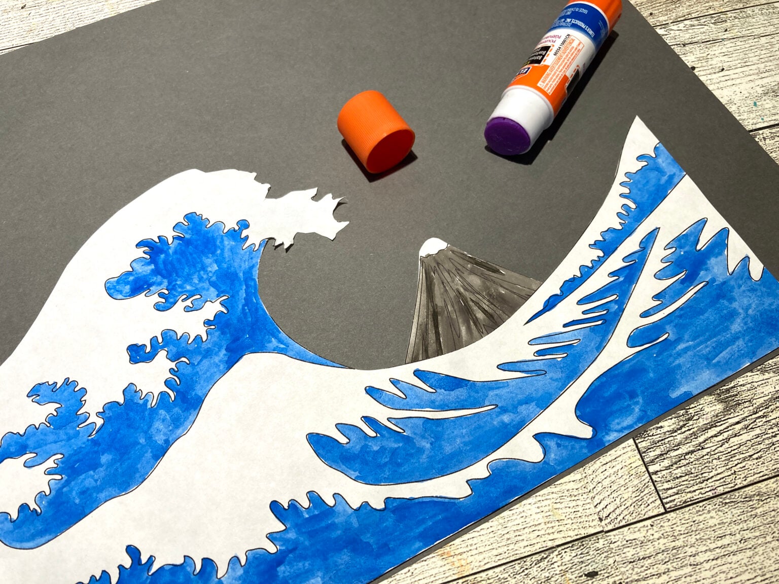 Hokusai The Great Wave Art For Kids - Little Bins for Little Hands