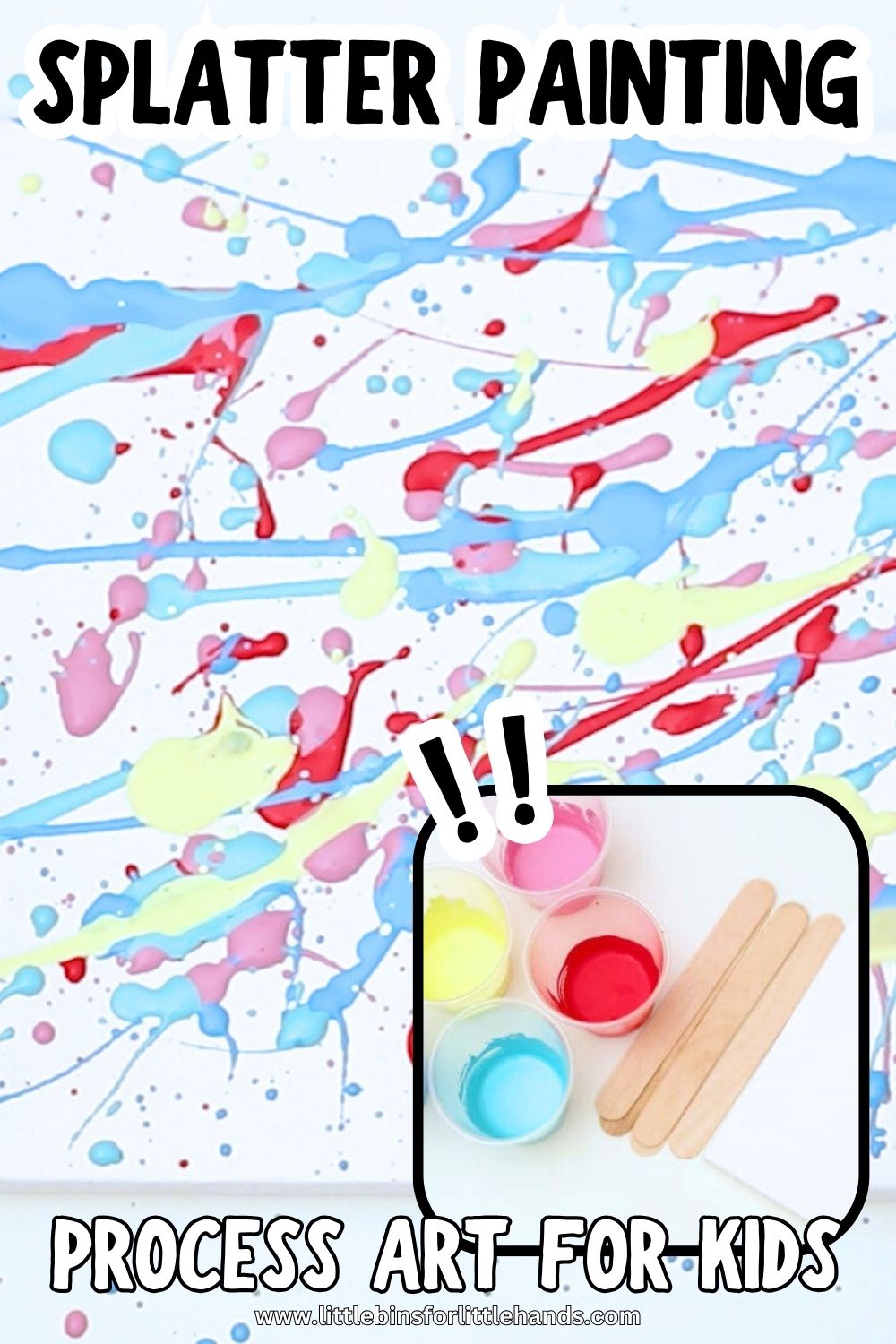 Paint Splatter Art for Kids - Little Bins for Little Hands