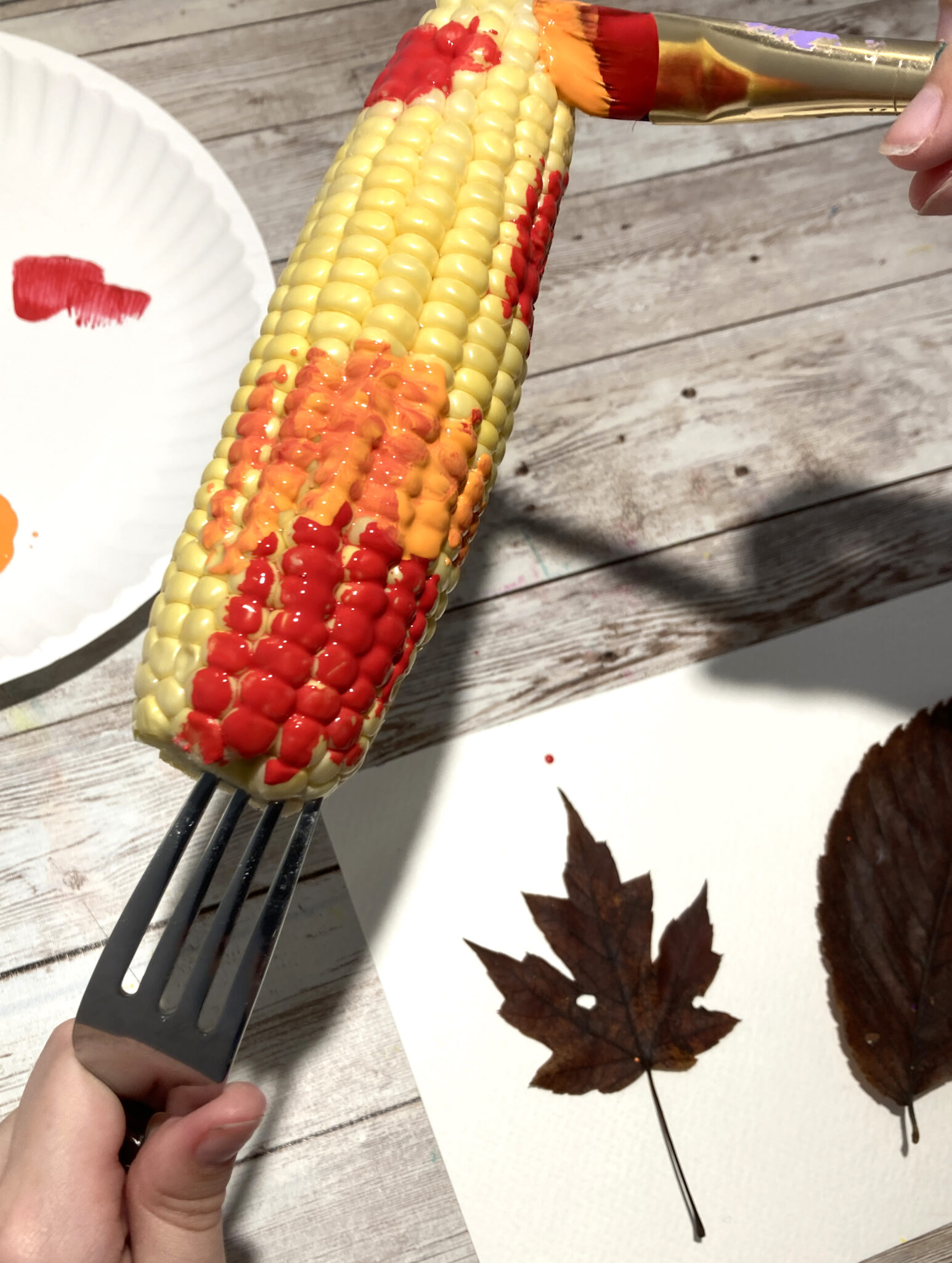 Corn Painting - Little Bins for Little Hands