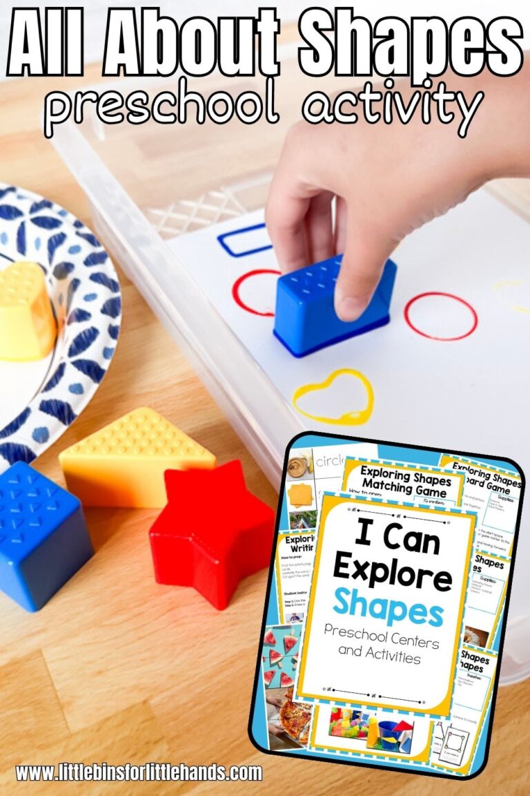 Shape Art Activity for Preschool & Kindergarten (Shape Stamping with ...