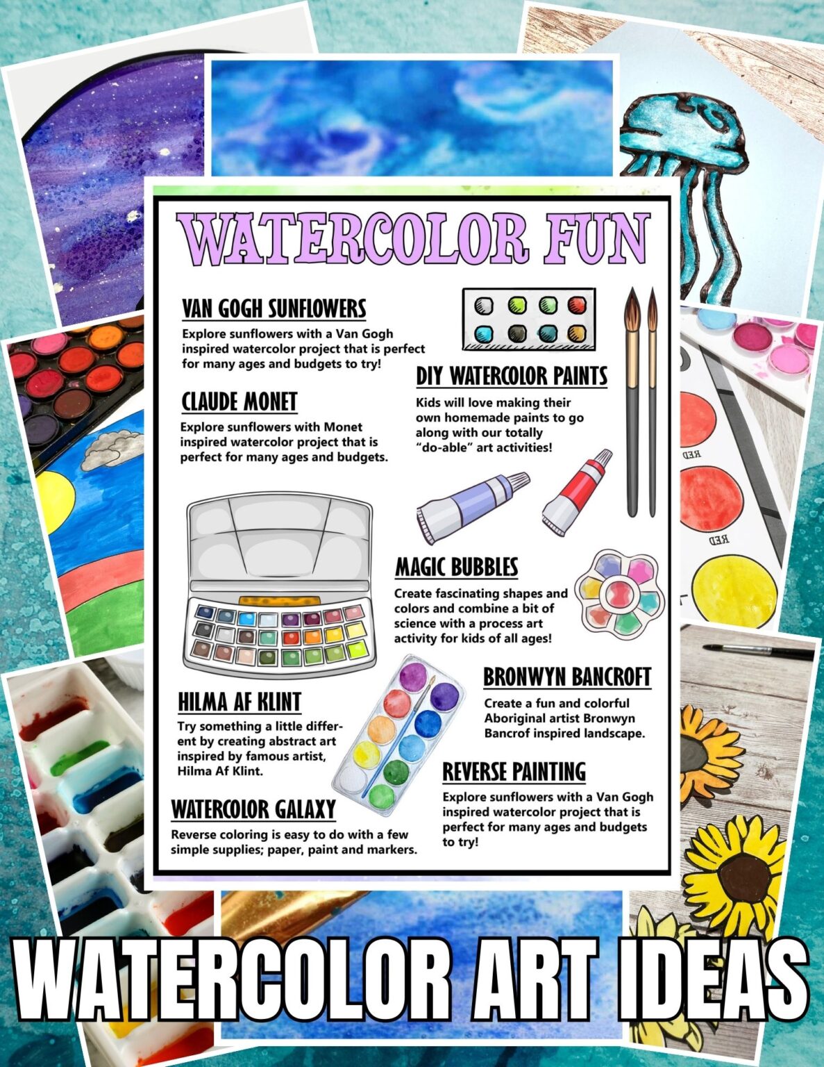 15 Easy Childen's Watercolor Art Projects - Little Bins for Little Hands