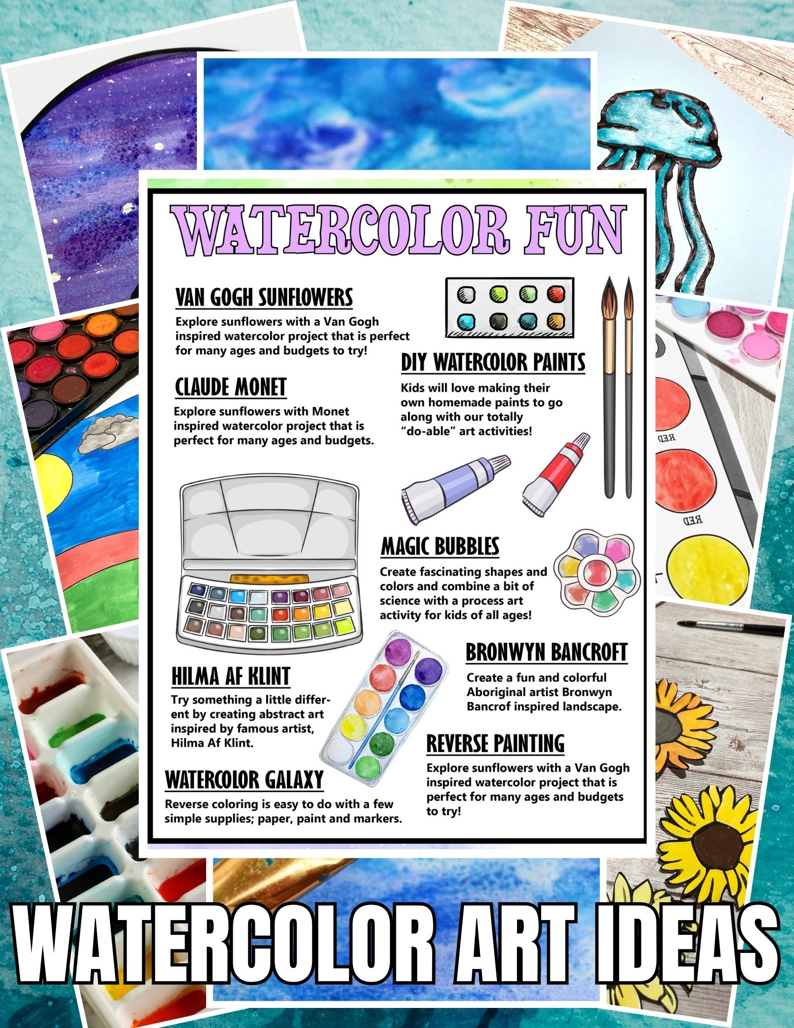 15 Easy Childen's Watercolor Art Projects - Little Bins for Little Hands