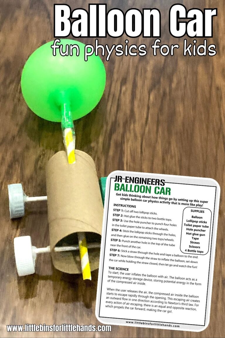How To Make A Balloon Powered Car - Little Bins for Little Hands