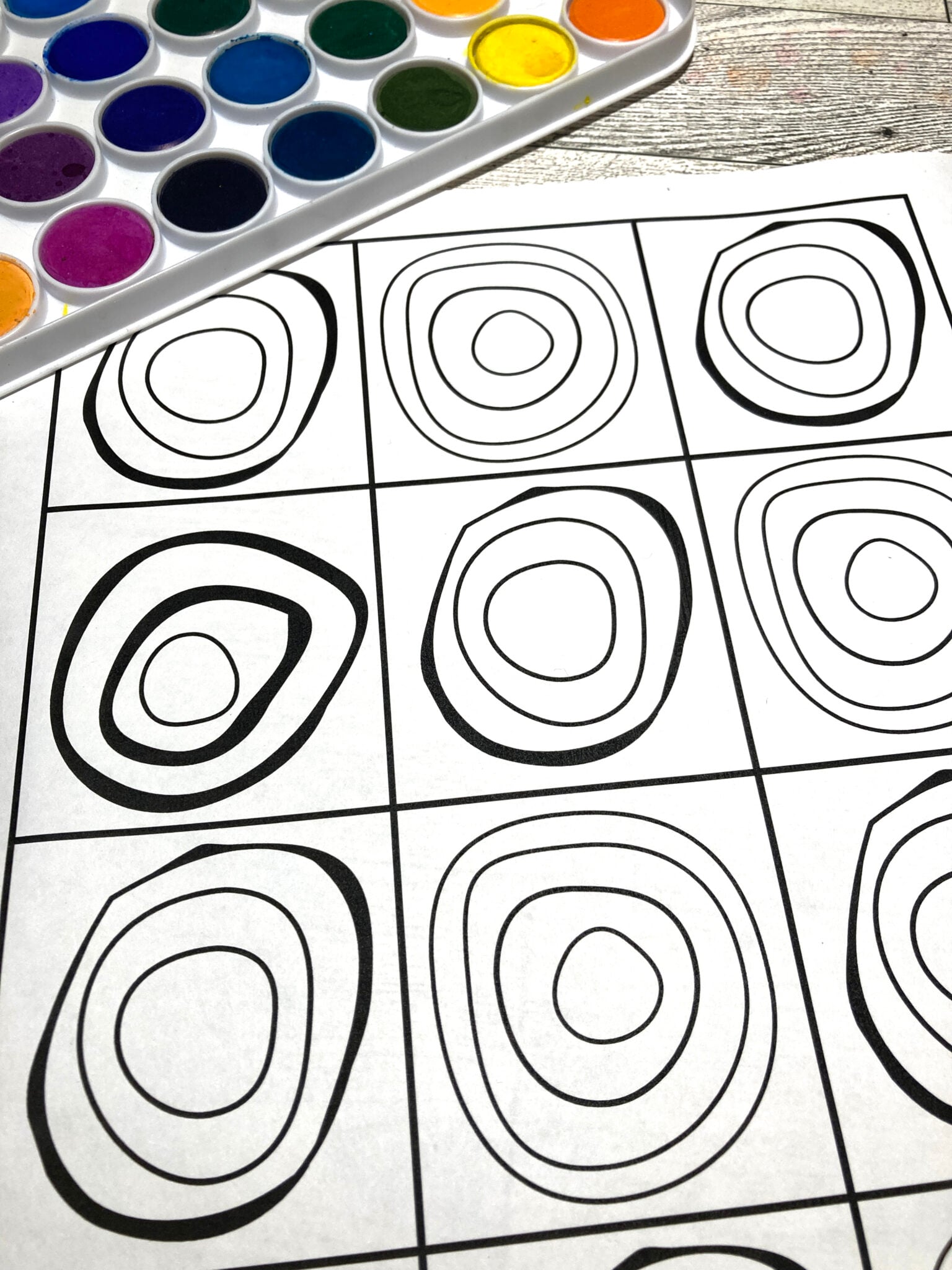 Halloween Watercolor Art with Kandinsky - Little Bins for Little Hands