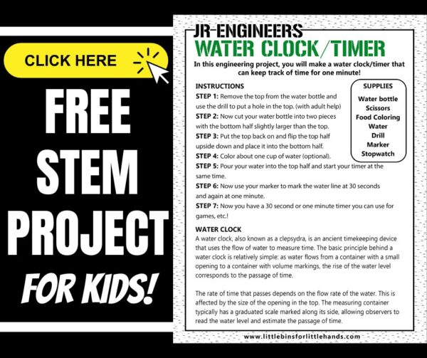 How To Make A Water Clock - Little Bins for Little Hands
