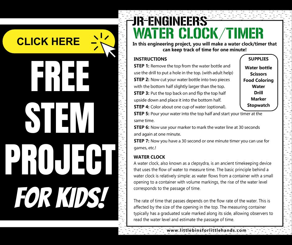 How To Make A Water Clock - Little Bins for Little Hands