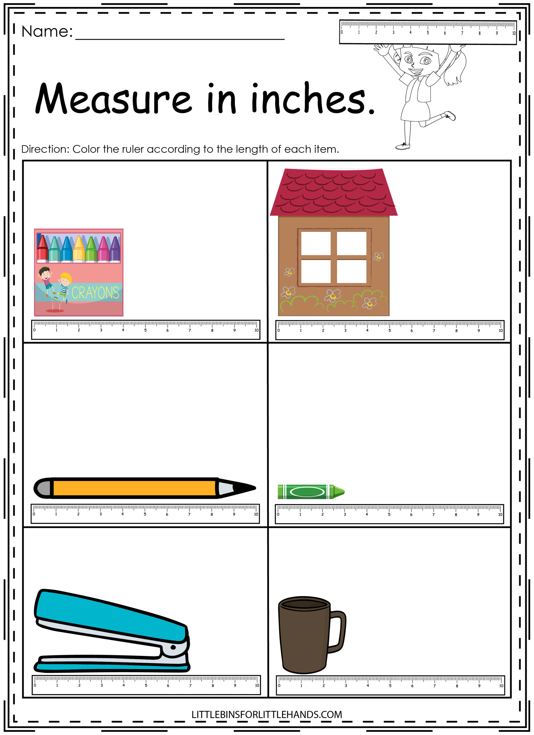 Non-Standard Measurement Worksheets - Little Bins for Little Hands