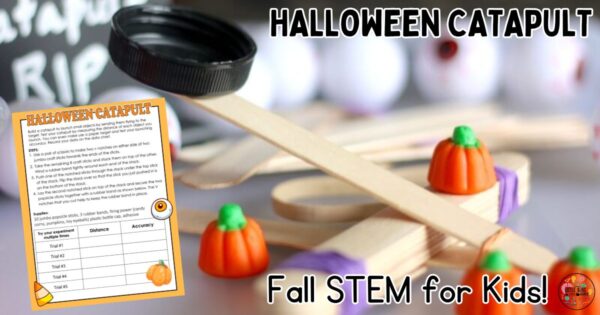 Halloween Catapult STEM Activity for Kids