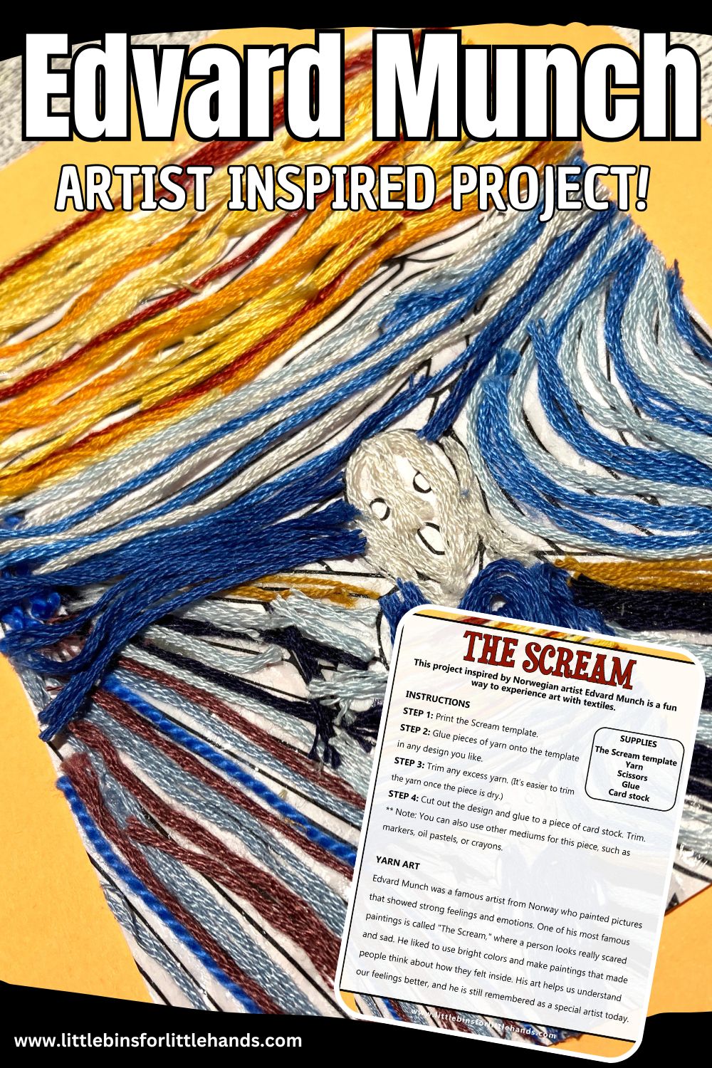 The Scream Art Project For Kids - Little Bins for Little Hands