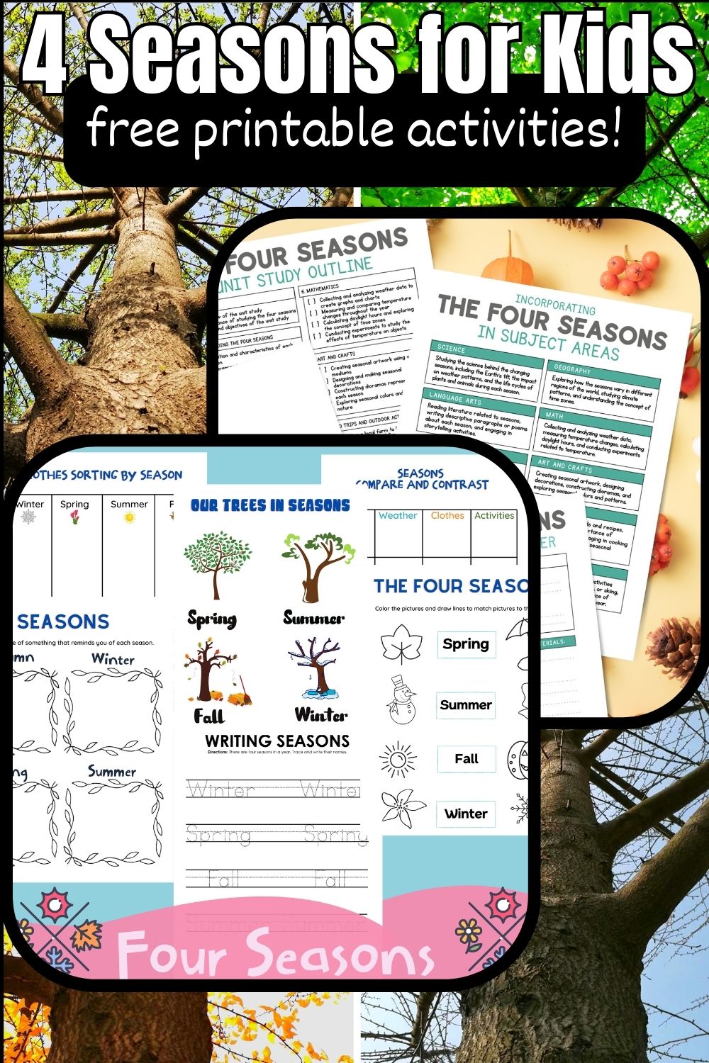 Four Seasons Worksheets For Kids - Little Bins for Little Hands
