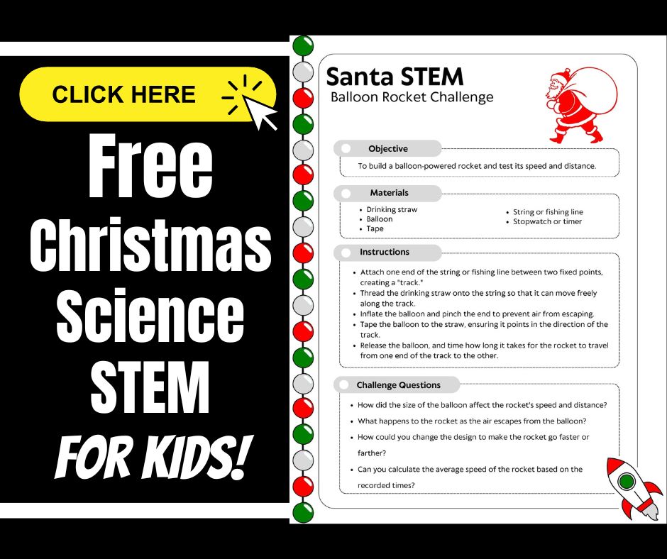 Santa's Balloon Rocket STEM Activity - Little Bins for Little Hands