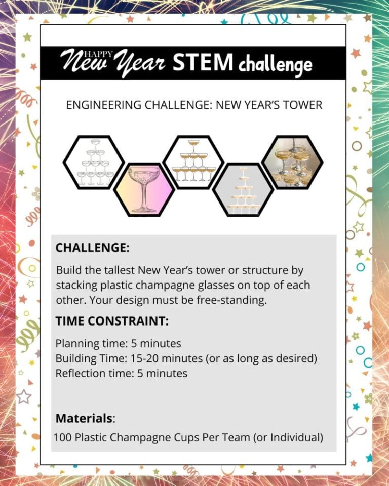 New Years Eve STEM Challenge - Little Bins for Little Hands