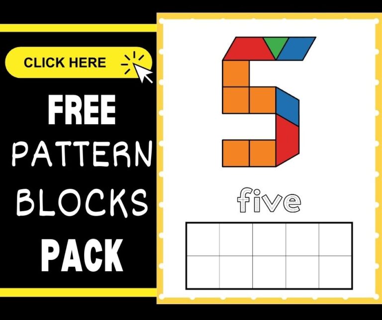 Free Printable Pattern Block Numbers - Little Bins for Little Hands
