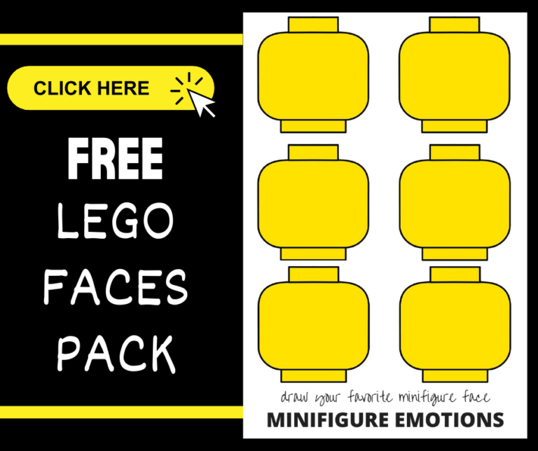 LEGO Faces Template: Drawing Emotions - Little Bins for Little Hands