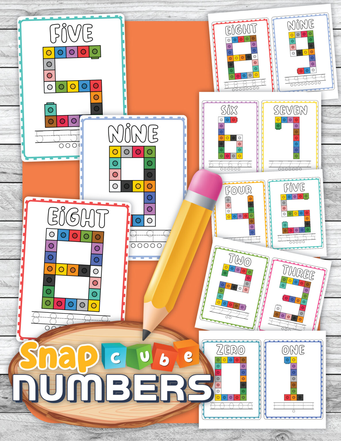 Snap Cubes Number Mats - Little Bins for Little Hands