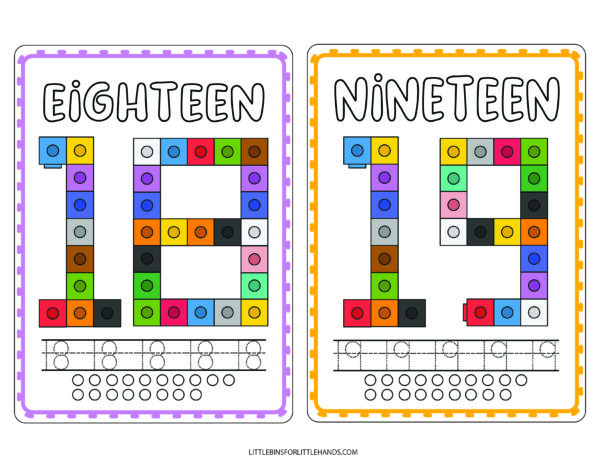 Snap Cubes Number Mats - Little Bins for Little Hands