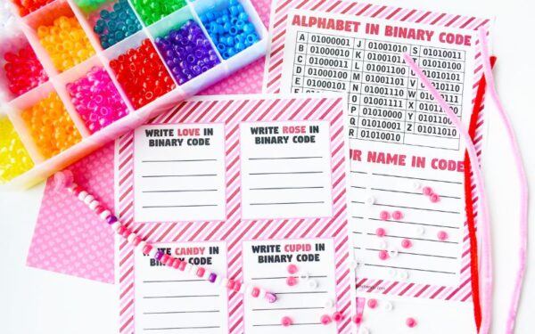 Make Coding Bracelets For Valentine's Day - Little Bins for Little Hands