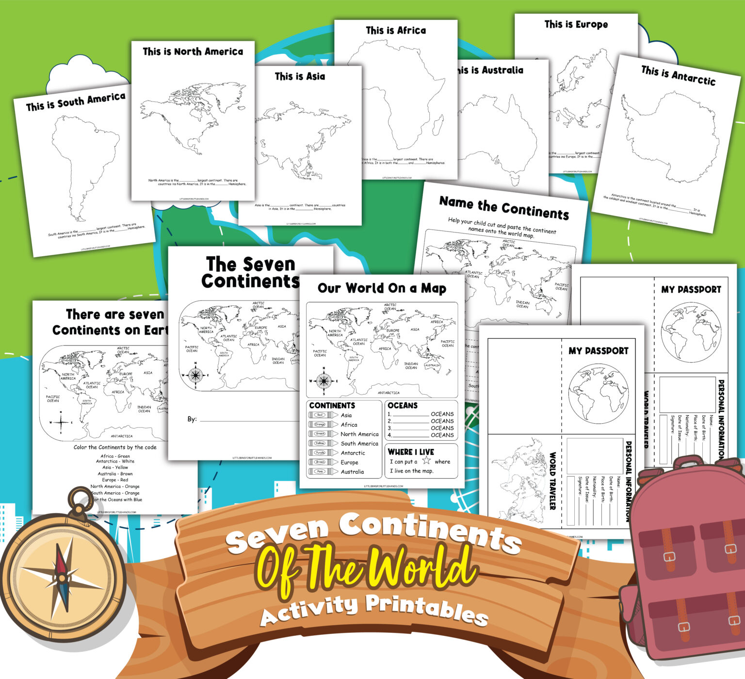 7 Continents Activities For Kids - Little Bins for Little Hands