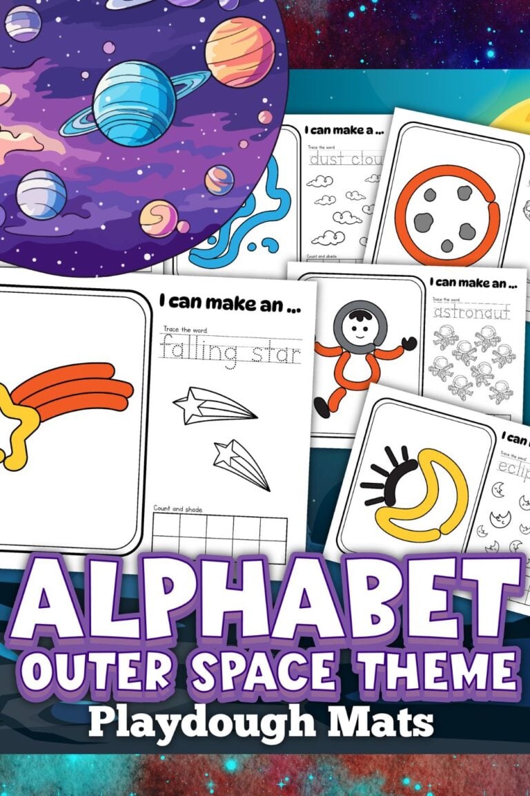 Space Playdough Mats (Free Printable) - Little Bins for Little Hands