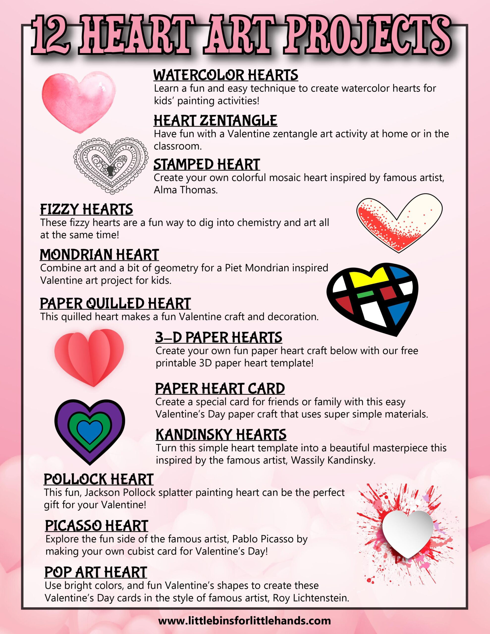 10 Valentine's Day Heart Art Ideas For Kids - Little Bins for Little Hands