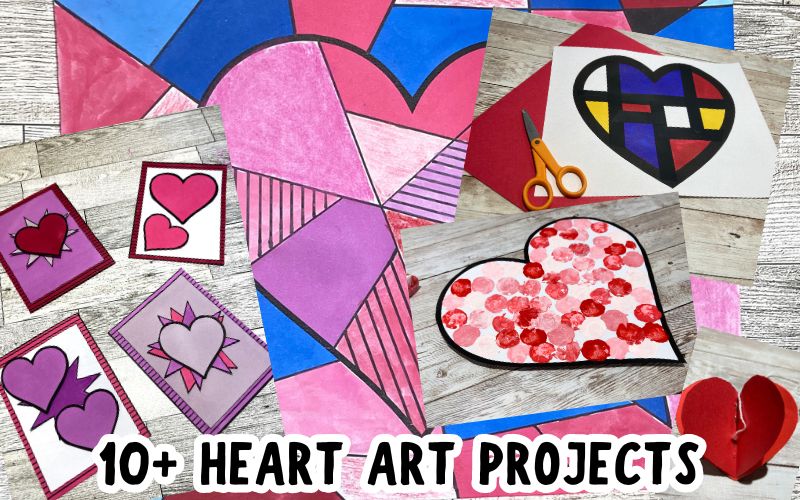 10 Valentine's Day Heart Art Ideas For Kids - Little Bins for Little Hands