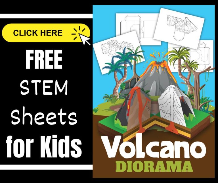How To Make A Volcano Diorama (Free Printable) - Little Bins for Little ...