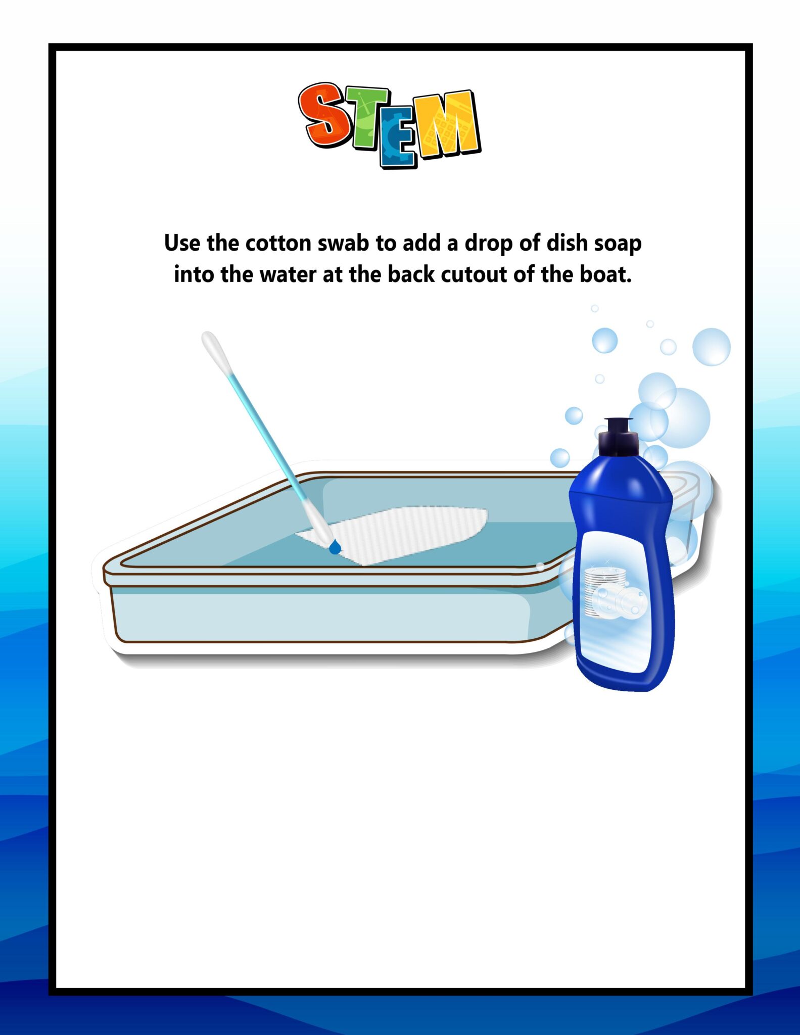 Soap Powered Boat Experiment - Little Bins for Little Hands