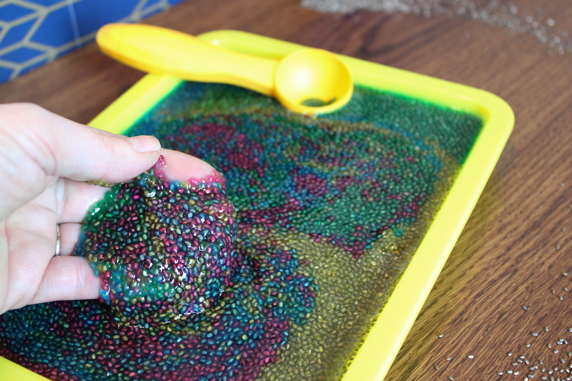 Chia Seed Sensory Bin - Little Bins for Little Hands