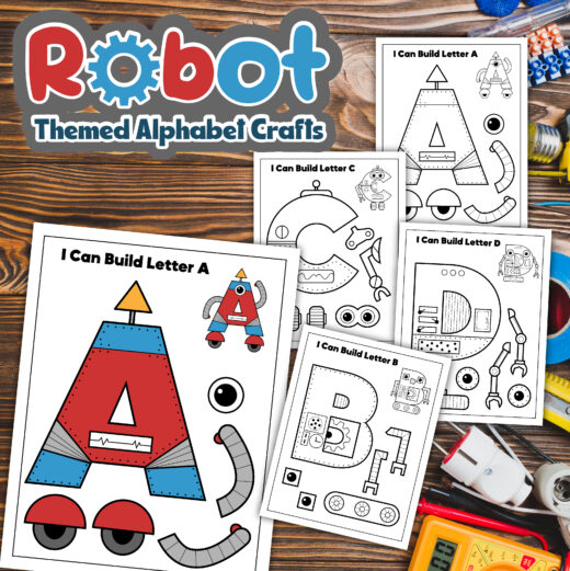 Robot Alphabet Craft - Little Bins for Little Hands