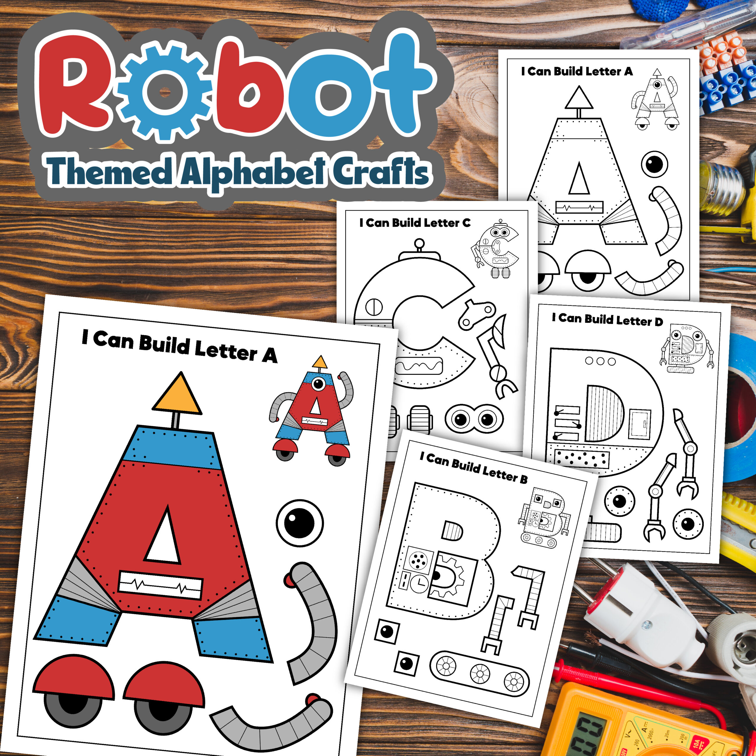 Robot Alphabet Craft - Little Bins for Little Hands