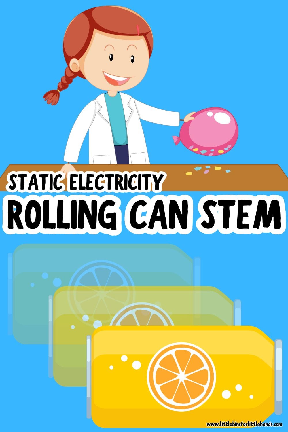 Rolling Can Static Electricity Experiment - Little Bins for Little Hands