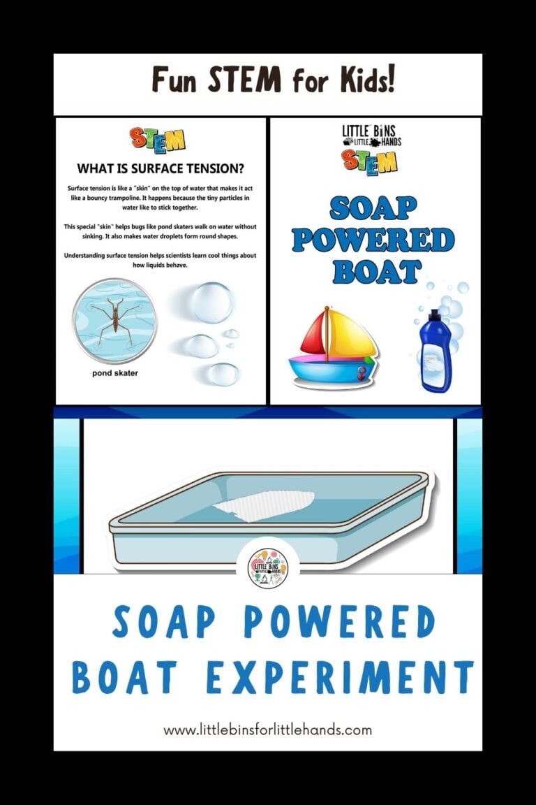 Soap Powered Boat Experiment - Little Bins for Little Hands