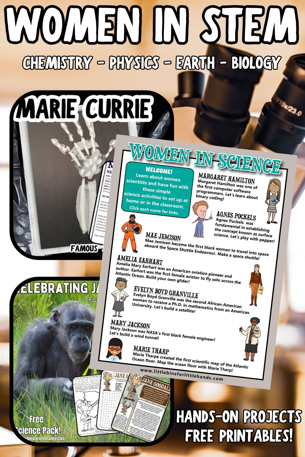 Women in STEM Activities for Kids (Famous Female Scientists + Projects)