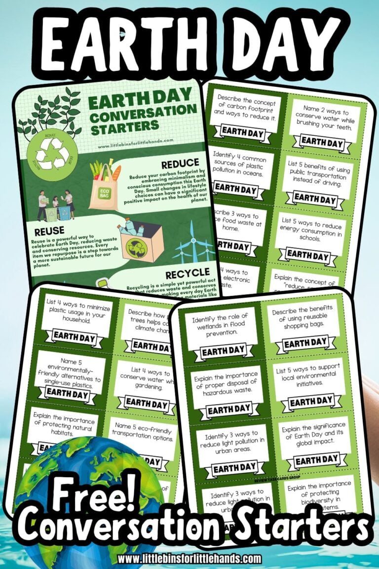 Earth Day Questions and Conversation Starters - Little Bins for Little ...