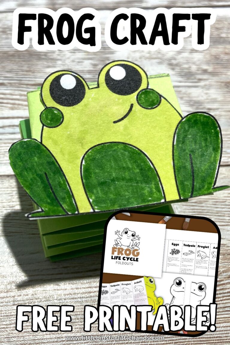 Spring Frog Paper Craft - Little Bins for Little Hands