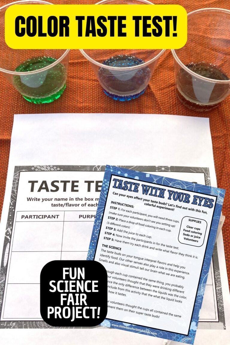 Does Color Affect Taste Science Project - Little Bins for Little Hands